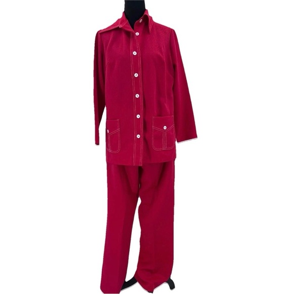npc | Pants & Jumpsuits | Vintage Retro Mod Npc Pantsuit Set Button ...